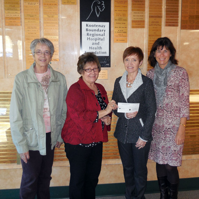 Hospital Auxiliary Donates $5,000 to the Urology Campaign - Castlegar ...